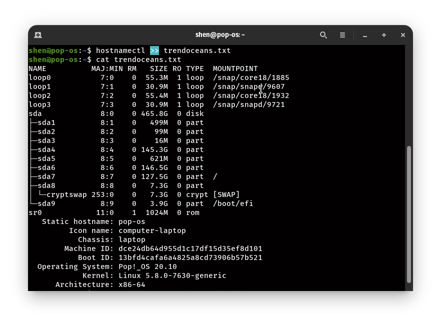 How to save the command output in Linux Terminal? - TREND OCEANS