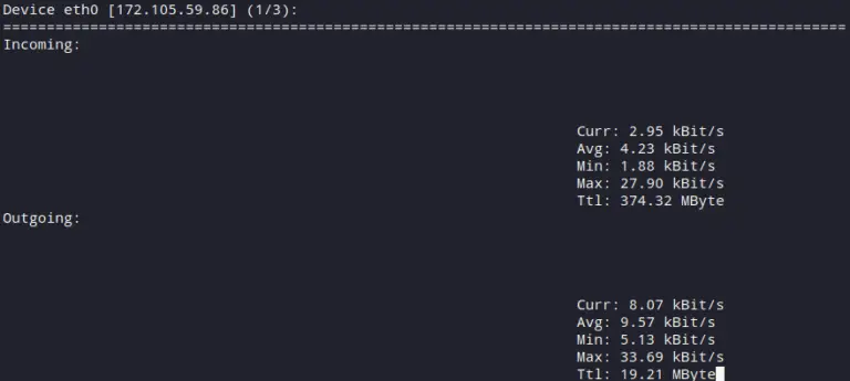 nload - Monitor Network Usage Bandwidth in Linux - TREND OCEANS
