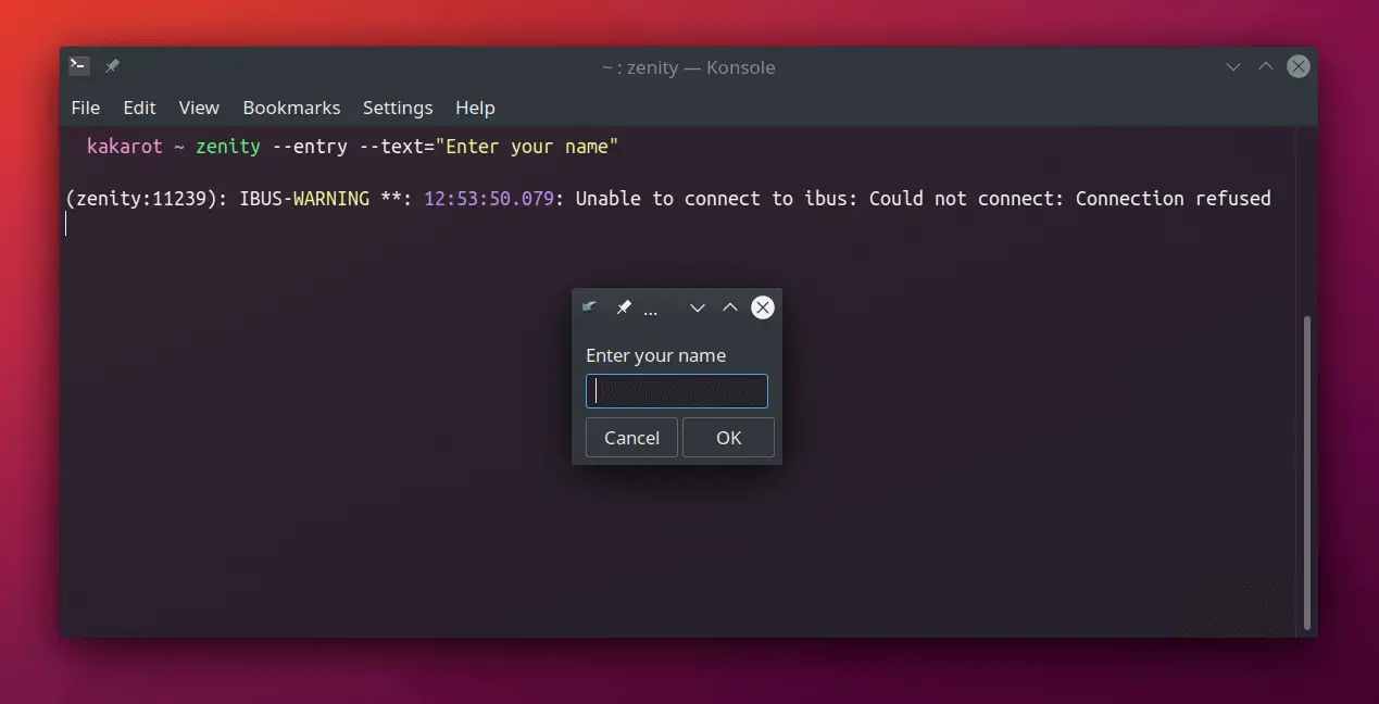 Zenity Create Graphical Gtk Dialog Box In Command Line And Shell