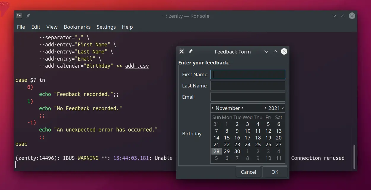 Zenity Create Graphical Gtk Dialog Box In Command Line And Shell Scripts Trend Oceans