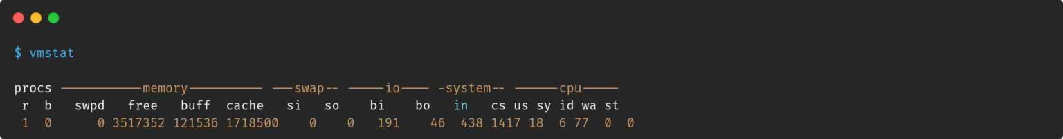Learn about Virtual memory statistics using vmstat - TREND OCEANS