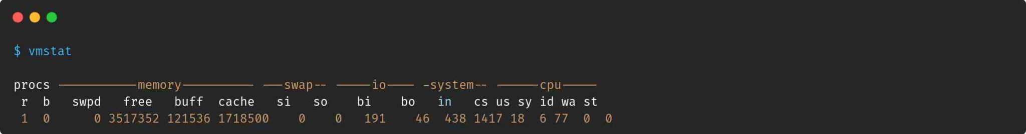 Learn about Virtual memory statistics using vmstat - TREND OCEANS