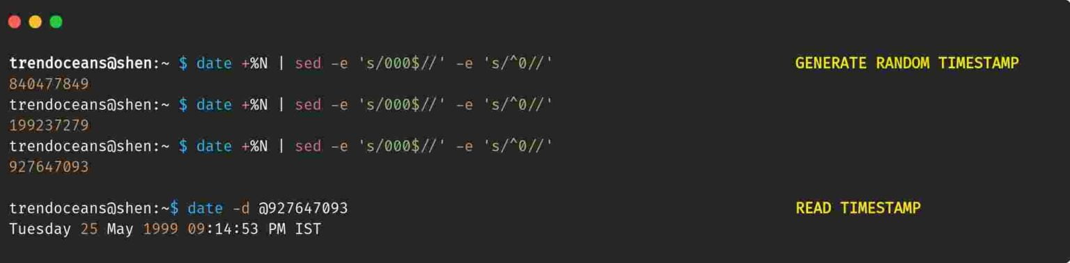 Date command usage in Linux - TREND OCEANS