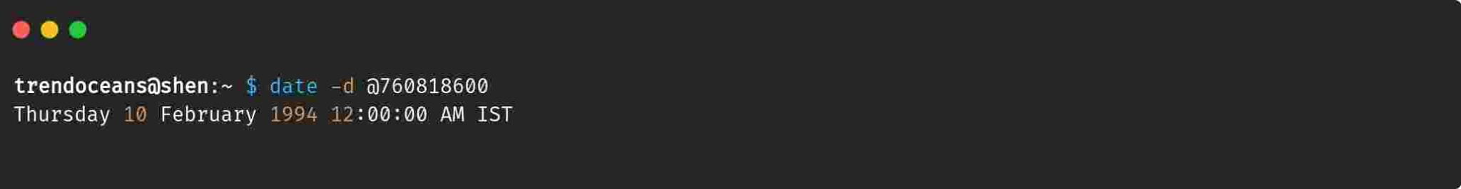 Date command usage in Linux - TREND OCEANS