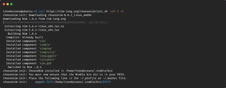 Install Nim Programming Language on Linux - TREND OCEANS