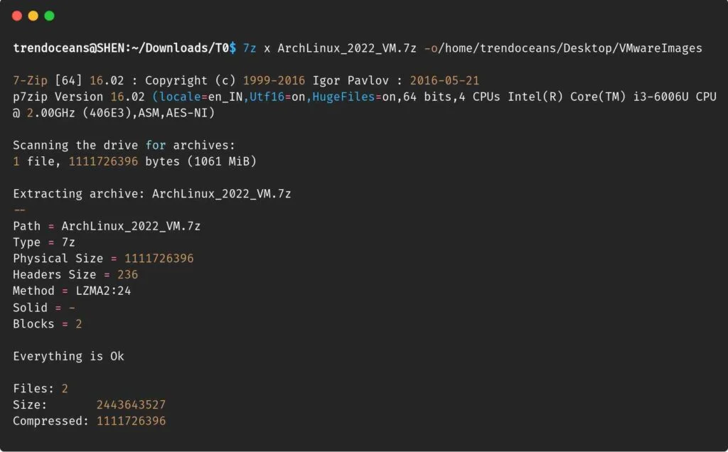 How to Extract a .7z Compressed File from Terminal in Linux - TREND OCEANS