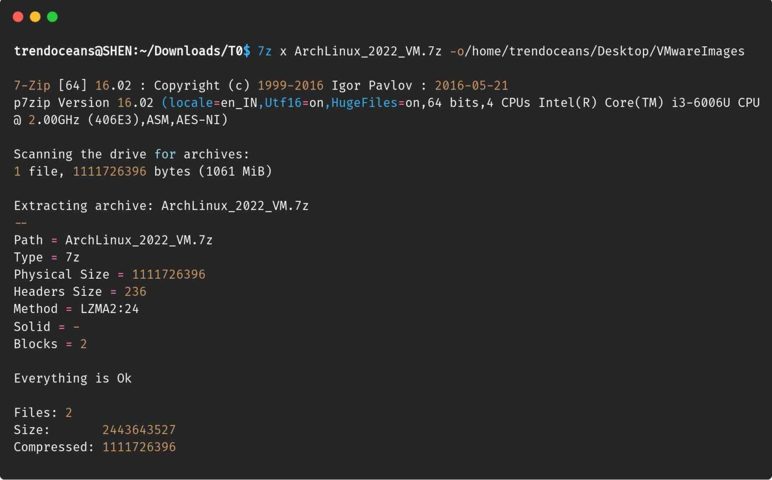 How to Extract a .7z Compressed File from Terminal in Linux - TREND OCEANS