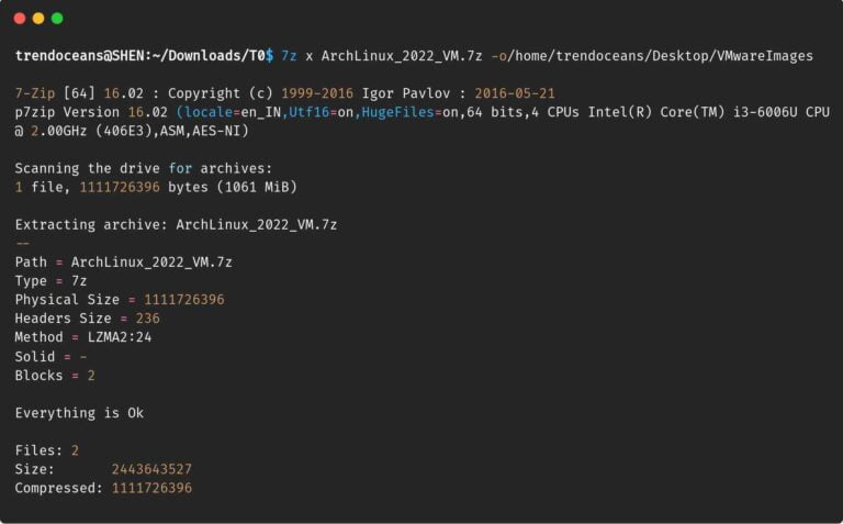 How To Extract A 7z Compressed File From Terminal In Linux Trend Oceans