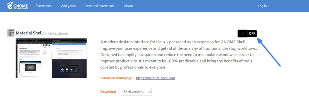 Material Shell Extension added support to Gnome 42 - TREND OCEANS