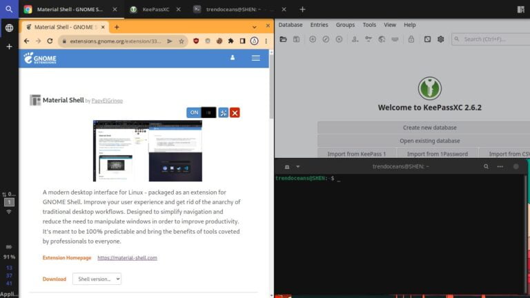 Material Shell Extension added support to Gnome 42 - TREND OCEANS