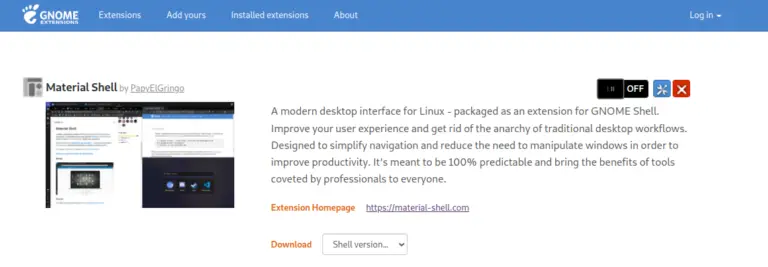 Material Shell Extension added support to Gnome 42 - TREND OCEANS