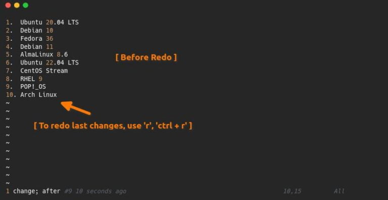 Undo and Redo Text in Vim Editor - TREND OCEANS