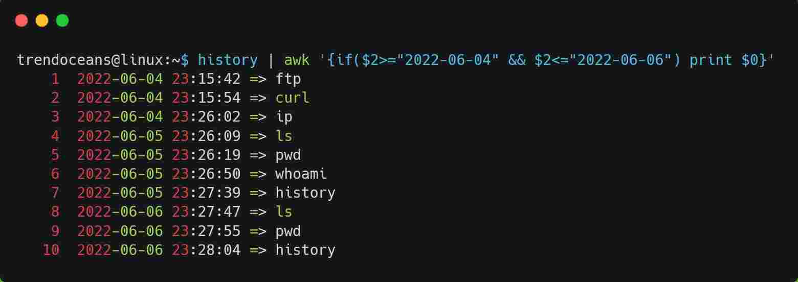 Display History With Date And Time In Linux TREND OCEANS