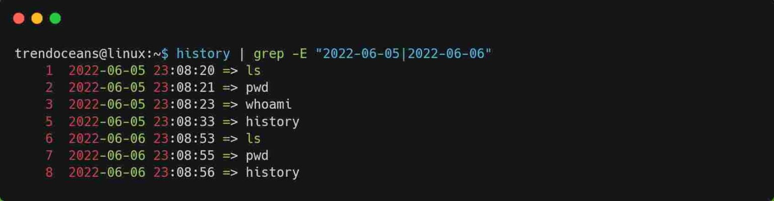 Display History with Date and Time in Linux - TREND OCEANS