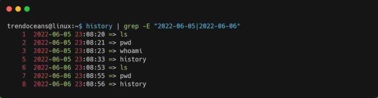 Display History with Date and Time in Linux - TREND OCEANS