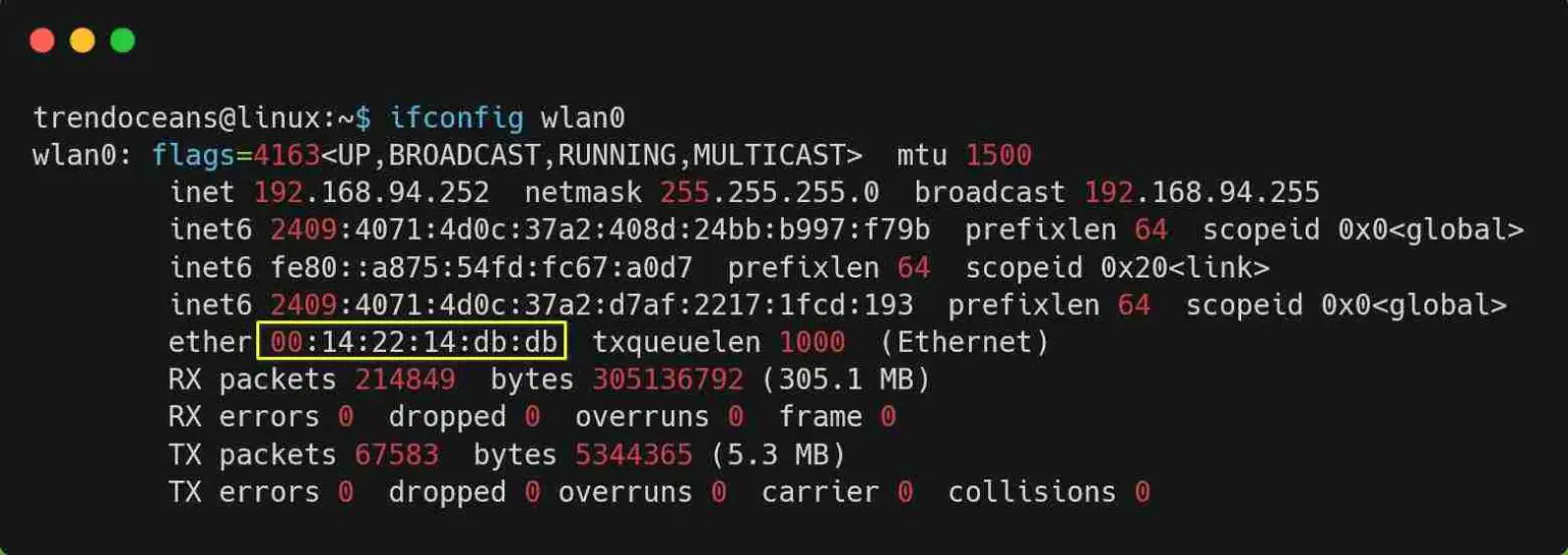 How to Get the MAC Address of a Network Interface Card - TREND OCEANS