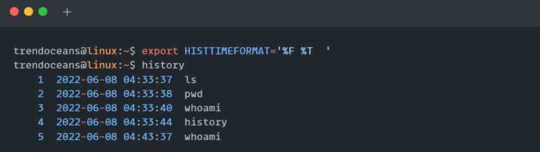 Linux History Command with Advance Examples - TREND OCEANS