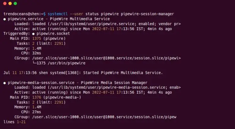 How To Enable Pipewire And Disable Pulse Audio Server In Ubuntu 2204