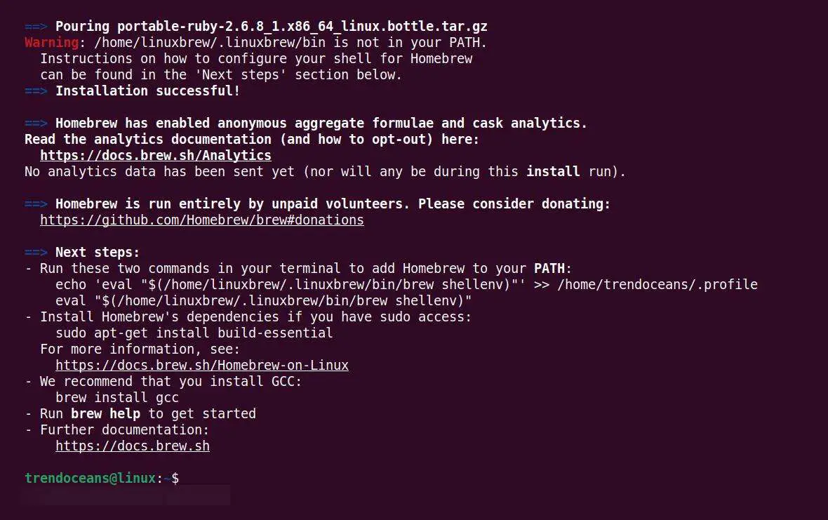 How to Install and Use Homebrew Package Manager on Linux - TREND OCEANS