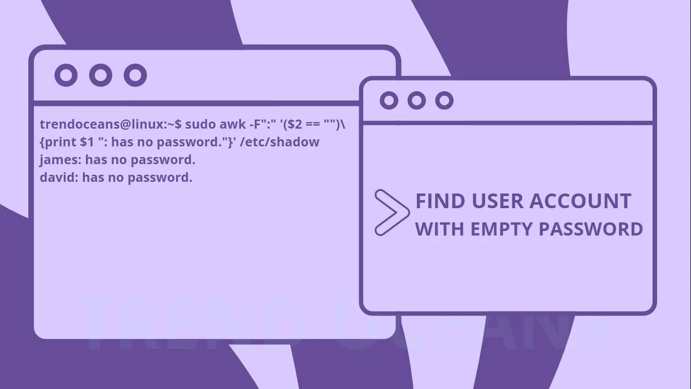 How To Find User Account With Empty Password On Linux Trend Oceans