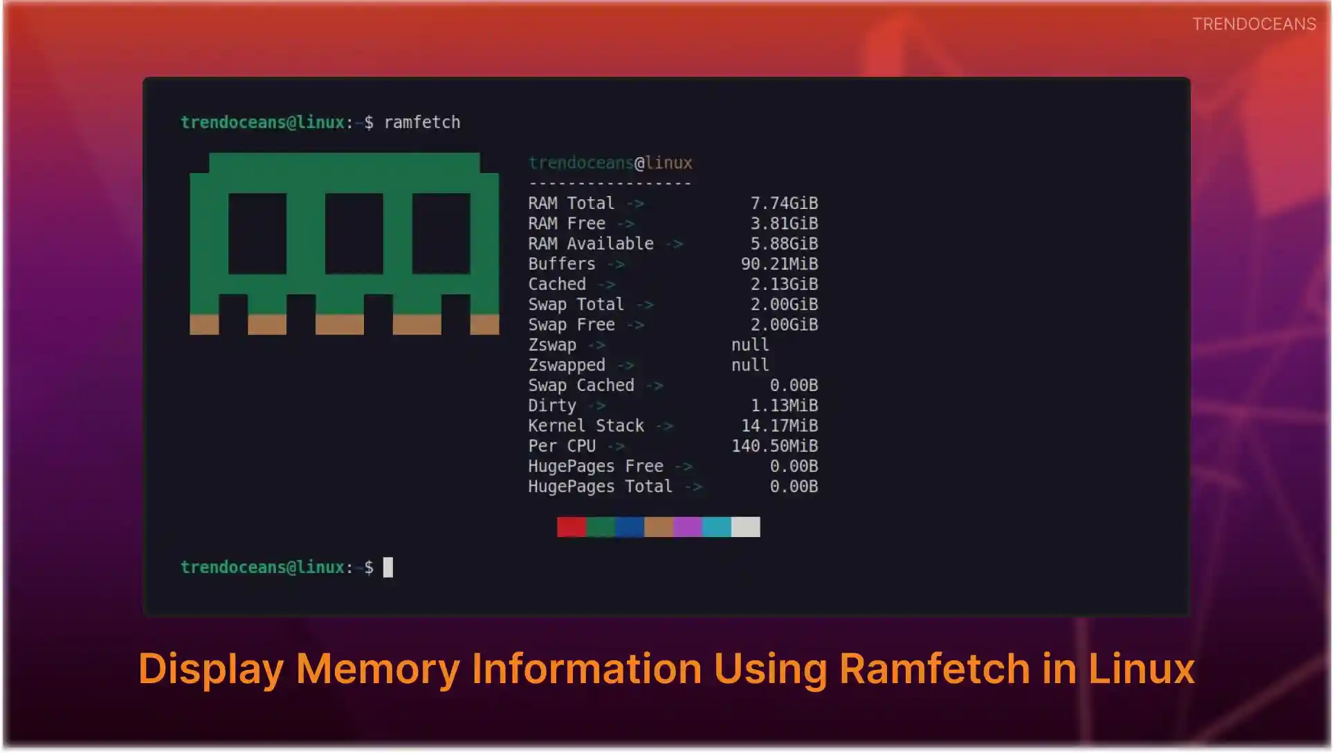 Display Memory Information Using Ramfetch in Linux - TREND OCEANS