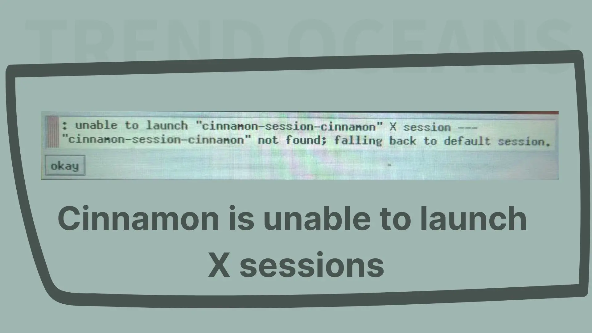 How to Resolve "unable to launch "X session cinnamon-session-cinnamon"" - TREND OCEANS