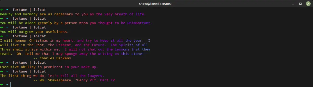 Lolcat: Make your Terminal Output Colourful - TREND OCEANS